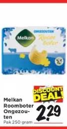 Melkan Roomboter Ongezouten Aanbieding bij Vomar - 1Folders.nl