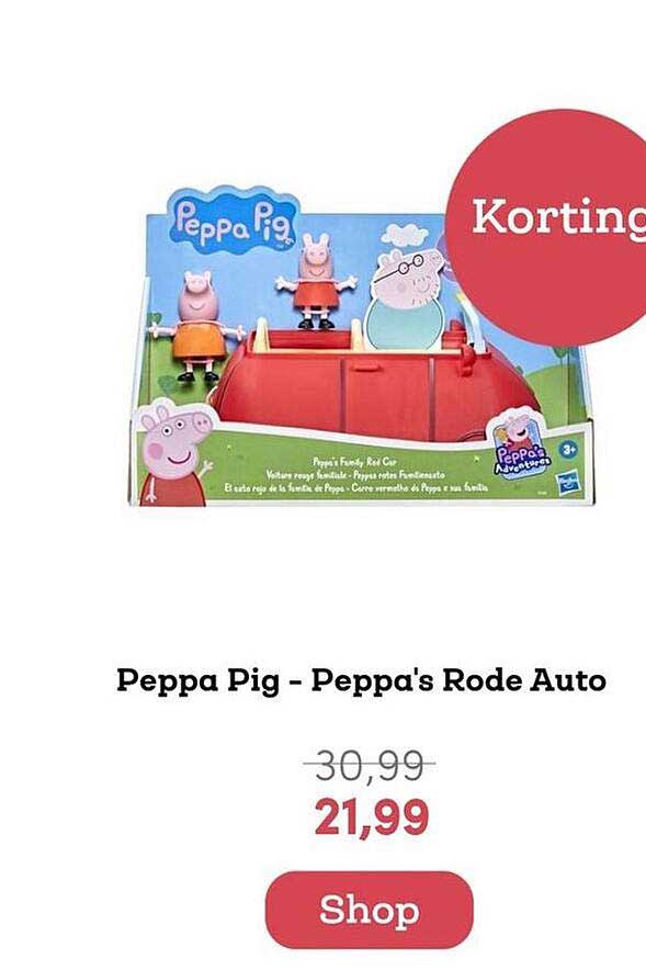 Peppa Pig - Peppa's Rode Auto Aanbieding bij BookSpot - 1Folders.nl
