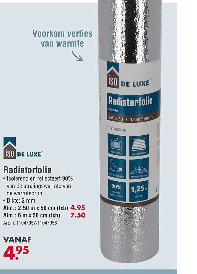 Iso De Luxe Radiatorfolie Aanbieding bij Enorm - 1Folders.nl