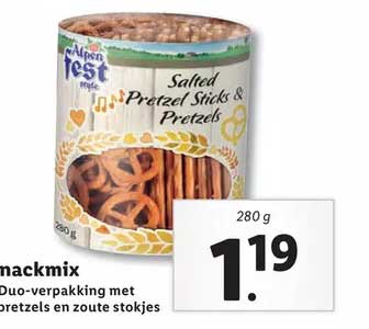 Alpen Fest Style Snackmix Aanbieding bij Lidl - 1Folders.nl