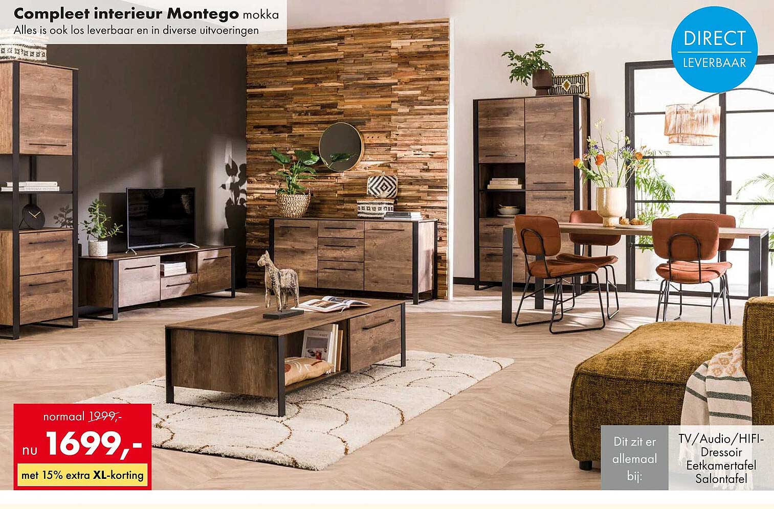 Compleet Interieur Montego Mokka : TV - Audio - Hifi-Dressoir ...