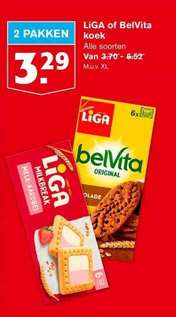 LiGa Of BelVita Koek Aanbieding bij Hoogvliet - 1Folders.nl