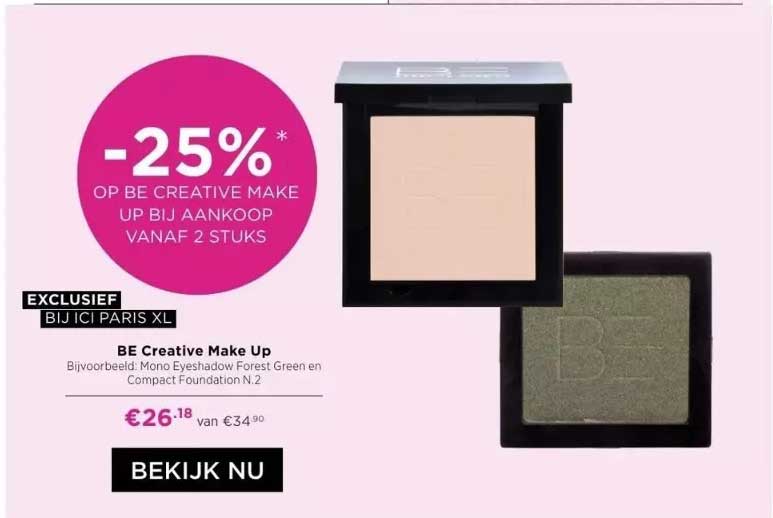 Be Creative Make Up Aanbieding bij ICI PARIS XL - 1Folders.nl