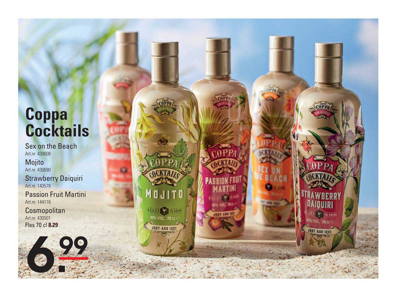 Coppa Cocktails Sex On The Beach Of Mojito Of Strawberry Daiquiri Of ...