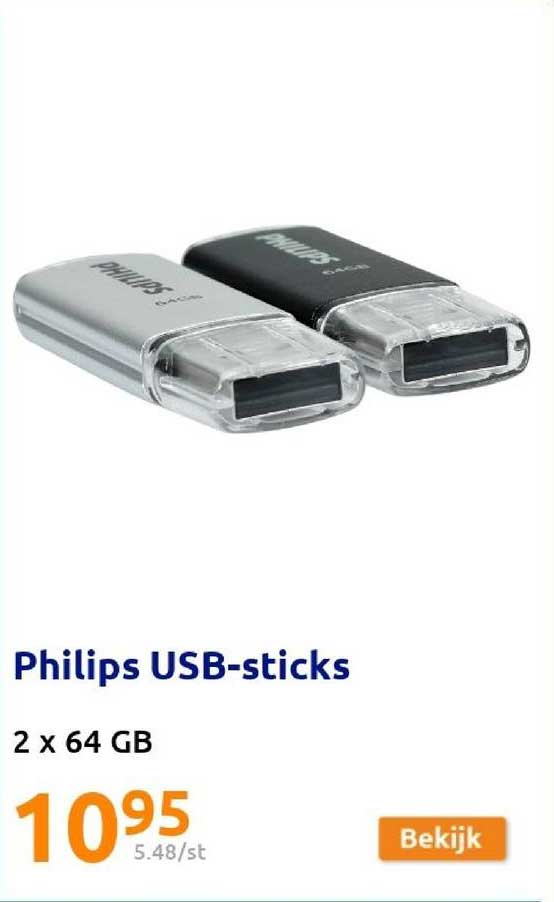 Philips USB-Sticks Aanbieding bij Action - 1Folders.nl