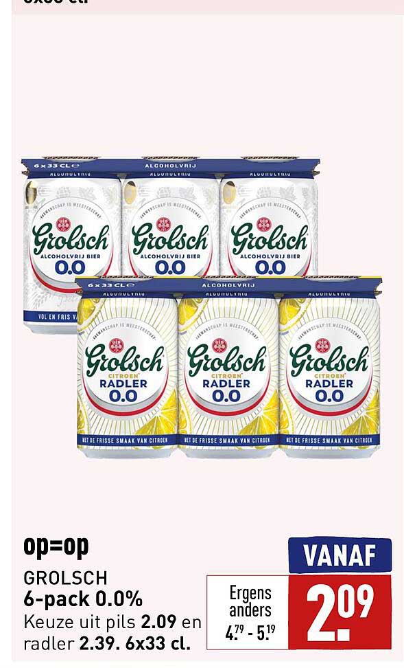 Grolsch 6-Pack 0.0% Aanbieding bij ALDI - 1Folders.nl