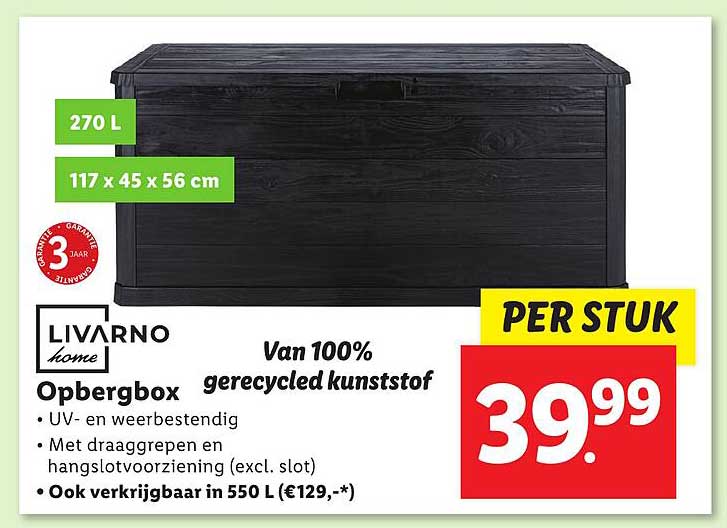 Livarno Home Opbergbox Aanbieding bij Lidl - 1Folders.nl