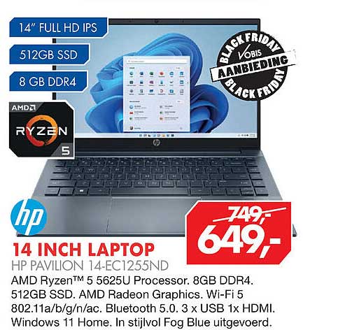 14 Inch Laptop Hp Aanbieding bij Vobis - 1Folders.nl