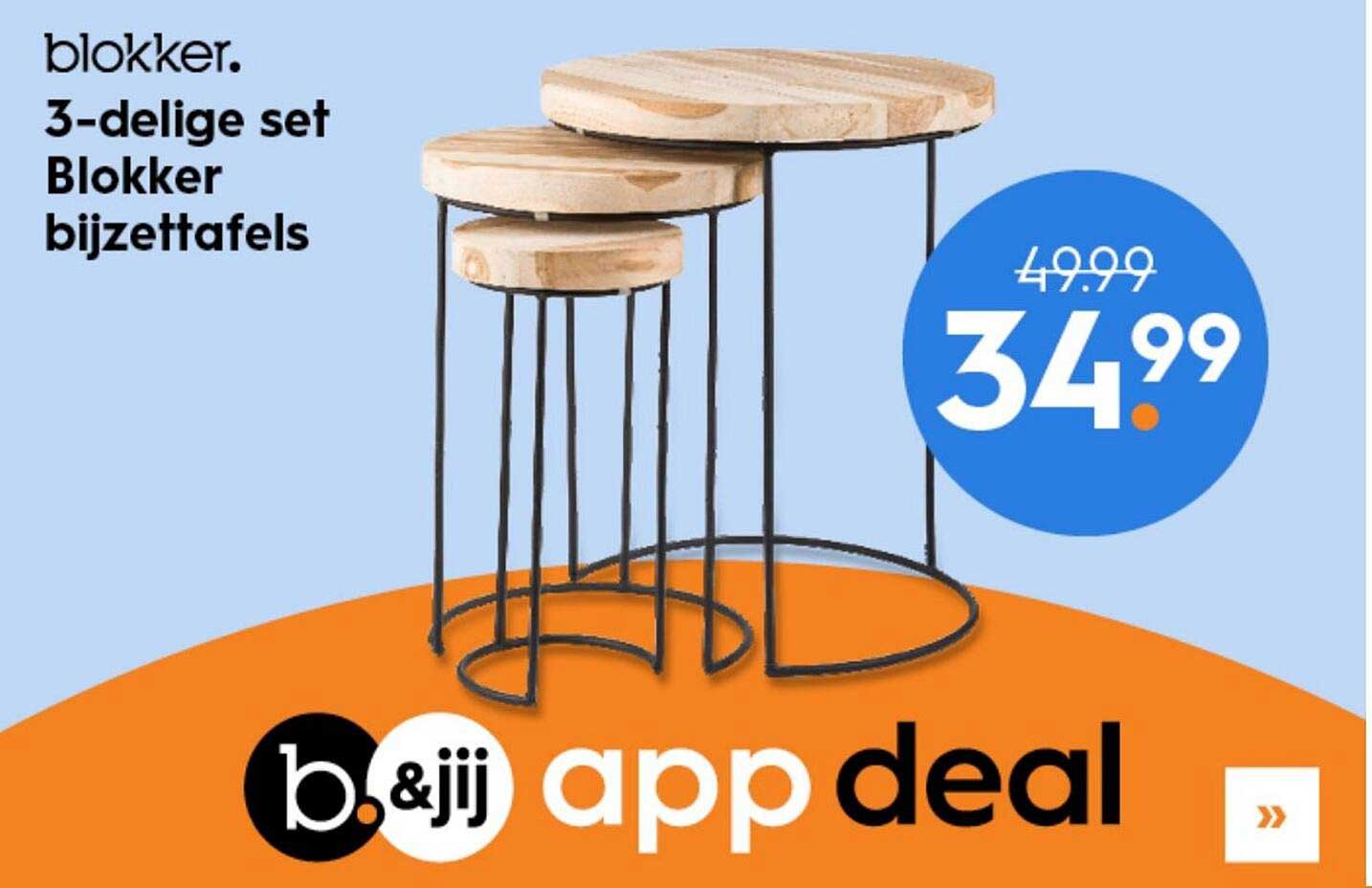 3-Delige Set Blokker Bijzettafels Aanbieding bij Blokker - 1Folders.nl