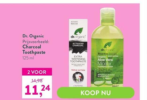 Dr. Organic Charcoal Toothpaste Aanbieding bij Holland & Barrett ...