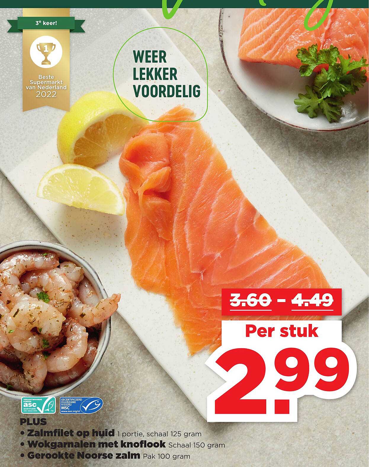 Plus Zalmfilet Op Huid, Wokgarnalen Met Knoflook Of Gerookte Noorse ...