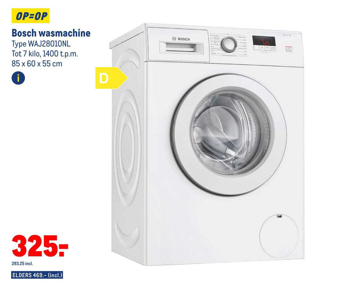 Bosch Wasmachine WAJ28010NL Aanbieding bij Makro - 1Folders.nl