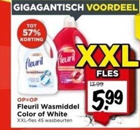 Fleuril Wasmiddel Color Of White Aanbieding bij Vomar - 1Folders.nl