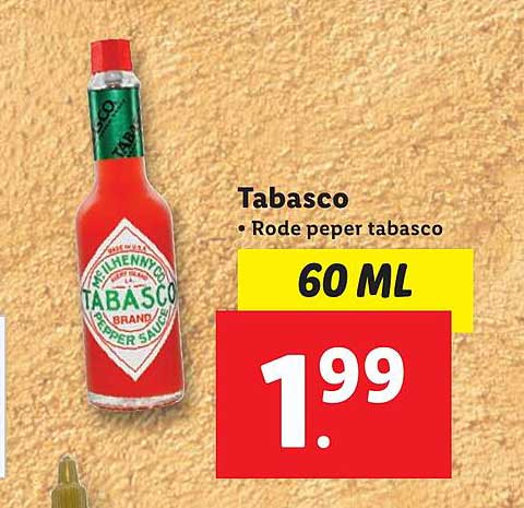Tabasco Rode Peper Aanbieding bij Lidl - 1Folders.nl