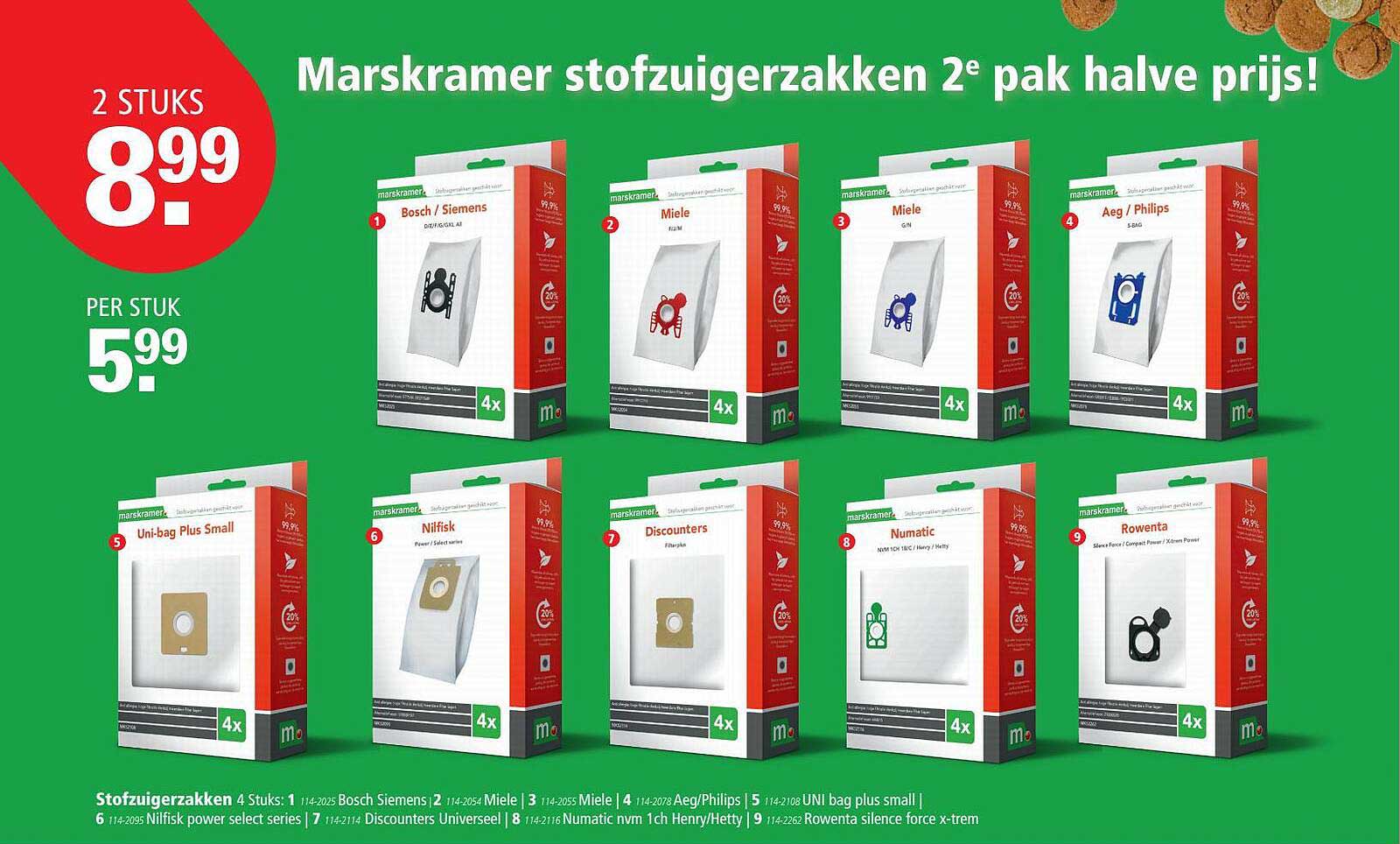 Stofzuigerzakken Aanbieding bij Marskramer - 1Folders.nl