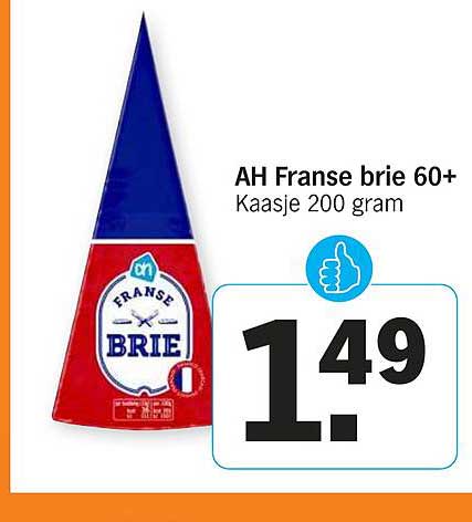 AH Franse Brie 60+ Aanbieding bij Albert Heijn - 1Folders.nl