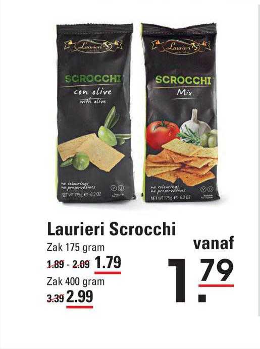 Laurieri Scrocchi Aanbieding bij Sligro - 1Folders.nl