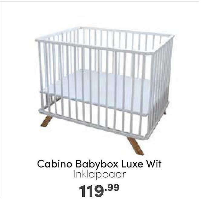 Cabino Babybox Luxe Wit Inklapbaar Aanbieding bij Baby & Tiener ...