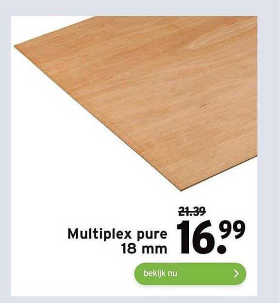 Multiplex Pure 18 Mm Aanbieding bij GAMMA - 1Folders.nl