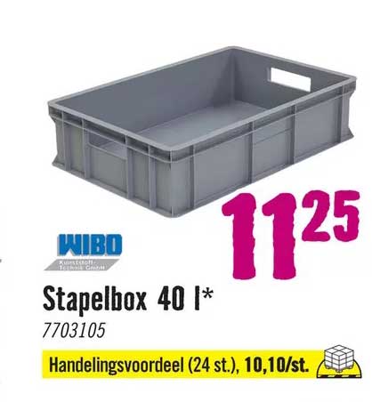 Wibo Stapelbox 40 L Aanbieding bij Hornbach - 1Folders.nl