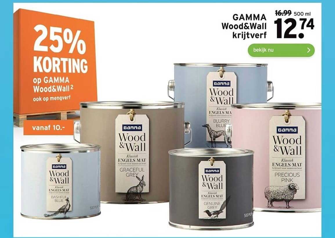 Gamma Wood&Wall Krijtverf Aanbieding bij GAMMA - 1Folders.nl