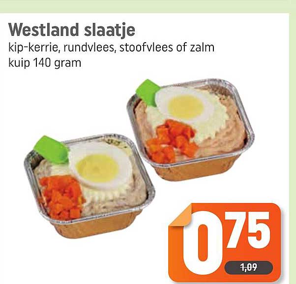 Westland Slaatje Kip-Kerrie, Rundvlees, Stoofvlees Of Zalm Aanbieding ...