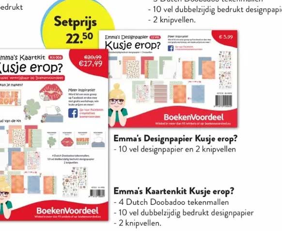 Emma's Designpapier Kusje Erop? Of Emma's Kaartenkit Kusje Erop ...