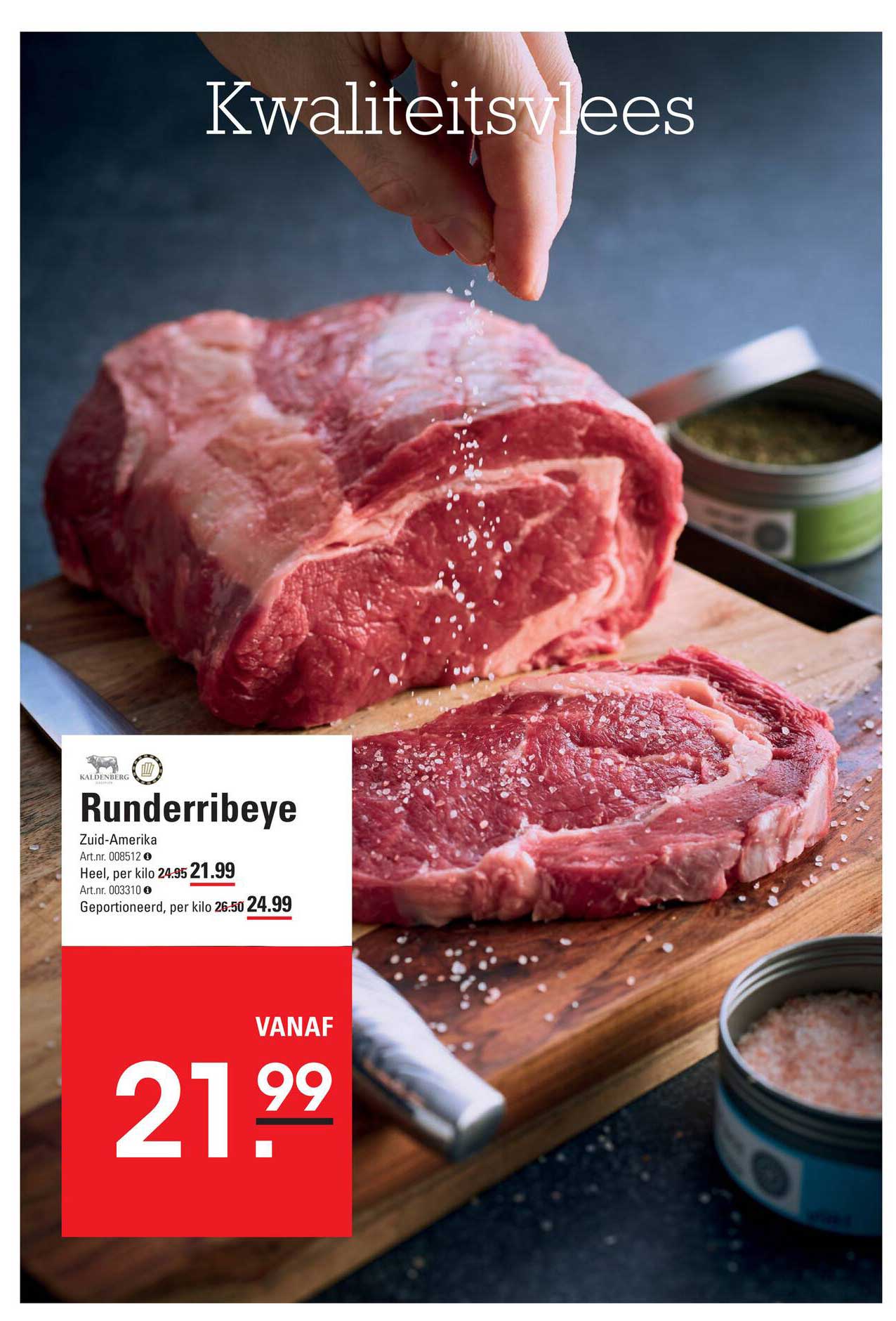 Kaldenberg Runderribeye Aanbieding bij Sligro - 1Folders.nl