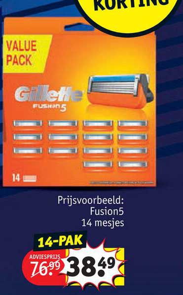 Gillette Fusion 5 14 Mesjes Aanbieding bij Kruidvat - 1Folders.nl