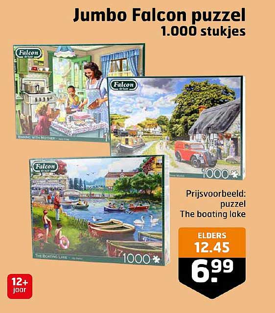 Jumbo Falcon Puzzel 1.000 Stukjes Aanbieding bij Trekpleister - 1Folders.nl