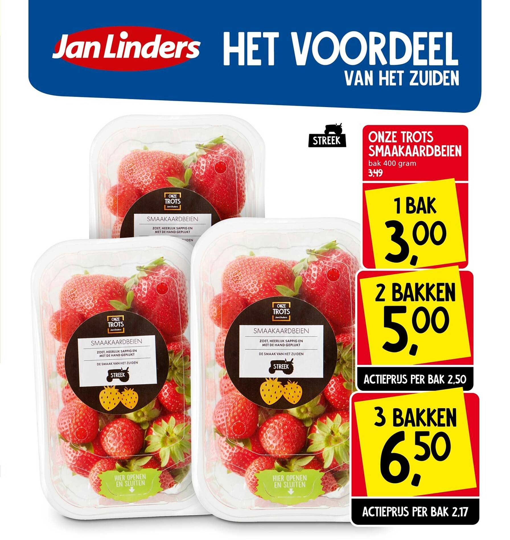 Onze Trots Smaakaardbeien Aanbieding bij Jan Linders - 1Folders.nl