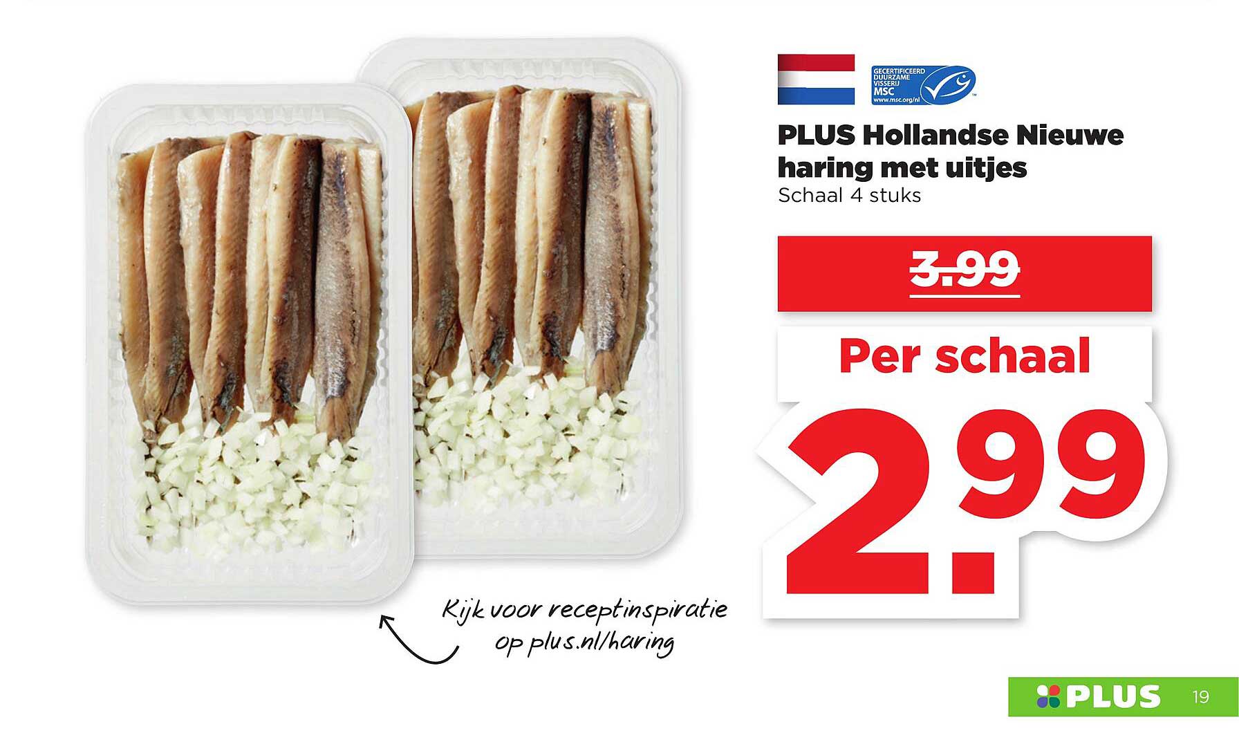 PLUS Hollandse Nieuwe Haring Met Uitjes Aanbieding bij PLUS - 1Folders.nl