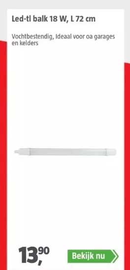 Led-TL Balk 18 W, L 72 Cm Aanbieding bij BAUHAUS - 1Folders.nl