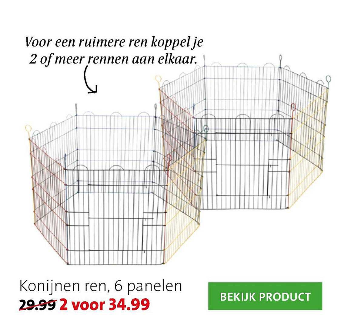 Konijnen Ren 6 Panelen Aanbieding bij Intratuin - 1Folders.nl