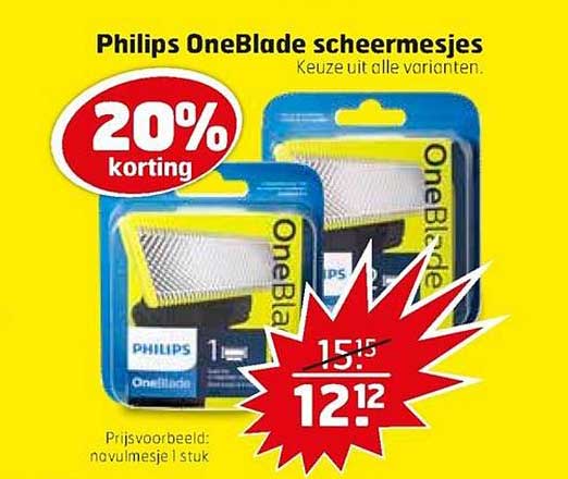 Philips OneBlade Scheermesjes Aanbieding bij Trekpleister - 1Folders.nl