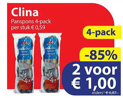 Clina Panspoons 4-Pack Aanbieding bij Die Grenze - 1Folders.nl