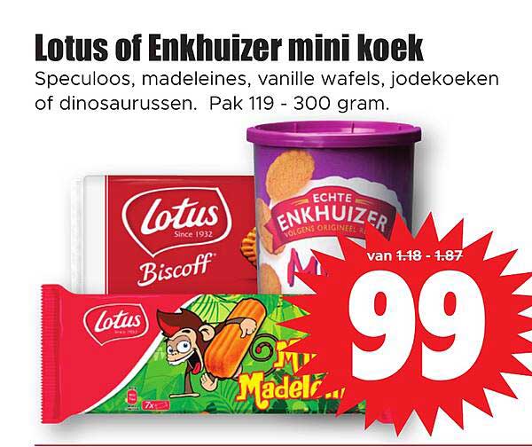 Lotus Of Enkhuizer Mini Koek Aanbieding bij Dirk - 1Folders.nl