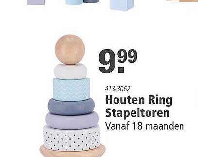Houten Ring Stapeltoren Aanbieding bij Marskramer - 1Folders.nl