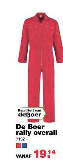 De Boer Rally Overall Aanbieding bij De Boer Drachten - 1Folders.nl