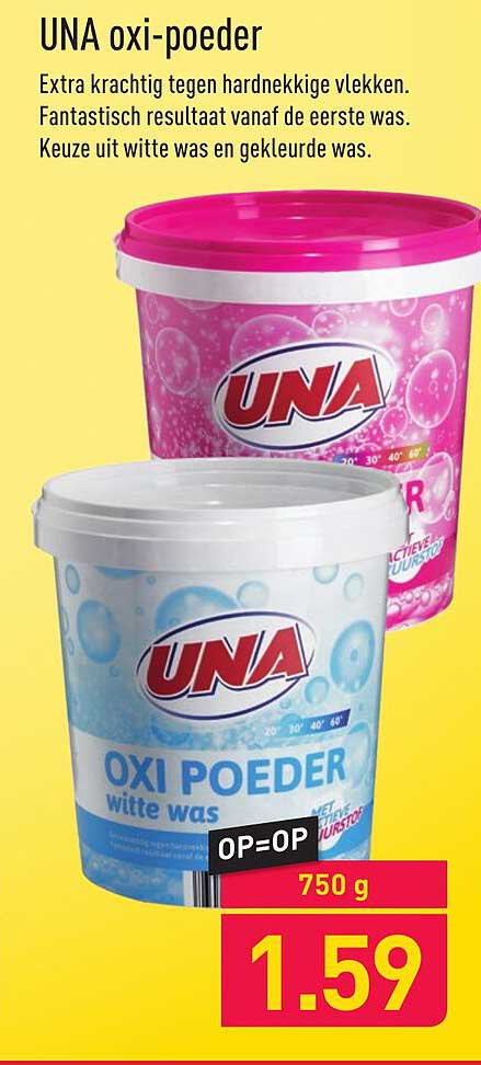UNA Oxi Poeder Aanbieding bij ALDI - 1Folders.nl