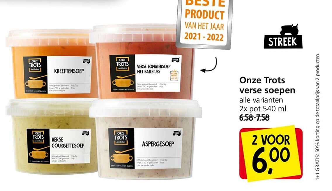 Onze Trots Verse Soepen Aanbieding bij Jan Linders - 1Folders.nl
