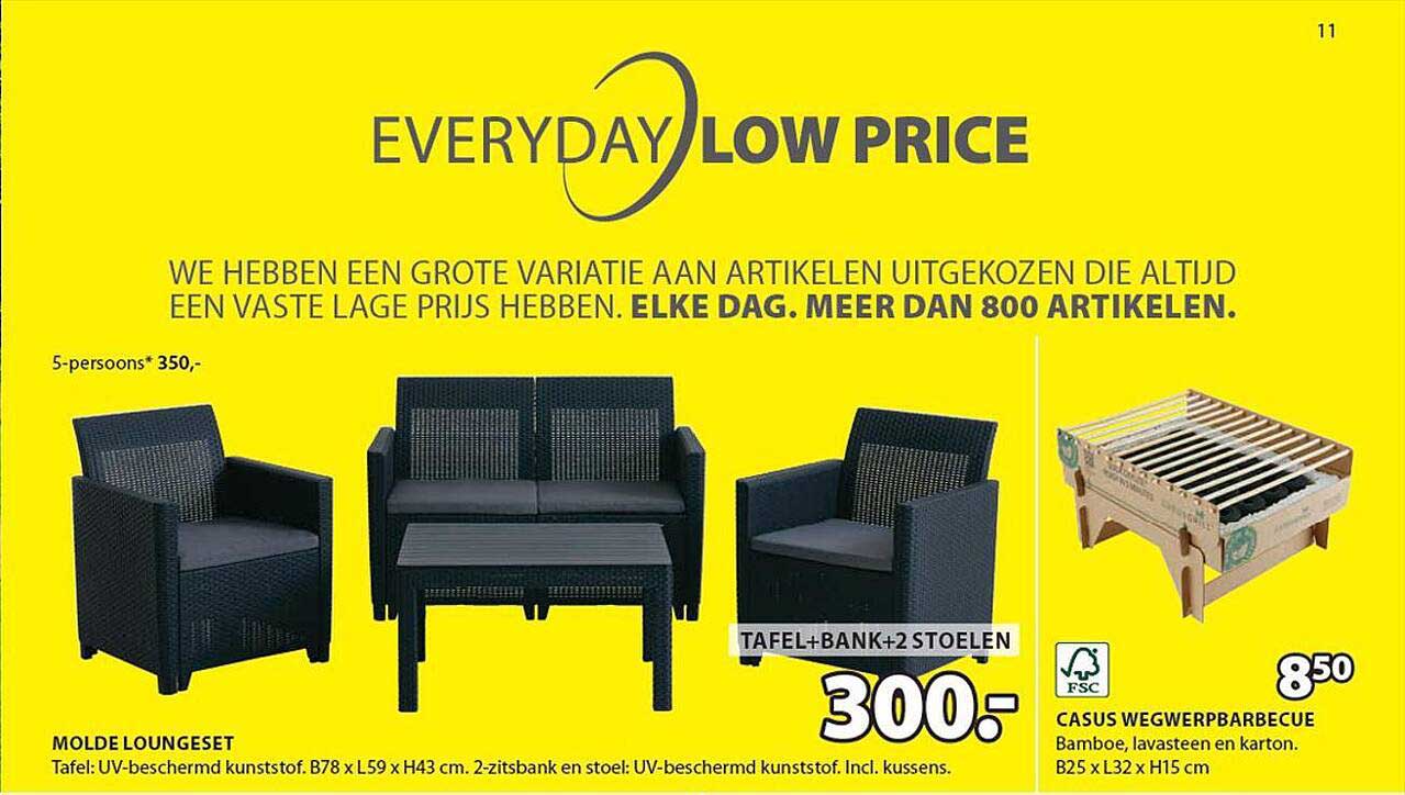 Molde Loungeset Of Casus Wegwerpbarbecue Aanbieding bij Jysk - 1Folders.nl
