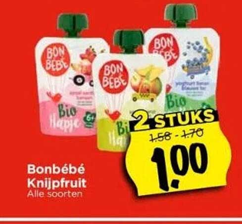 Bonbébé Knijpfruit Aanbieding bij Vomar - 1Folders.nl