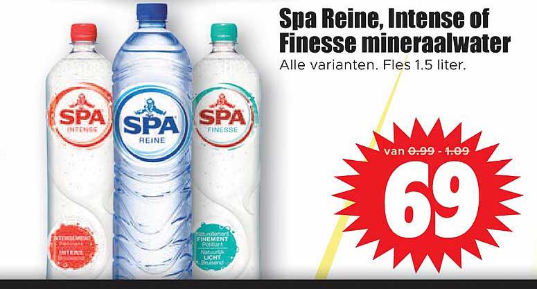 Spa Reine, Intense Of Finesse Mineraalwater Aanbieding bij Dirk ...