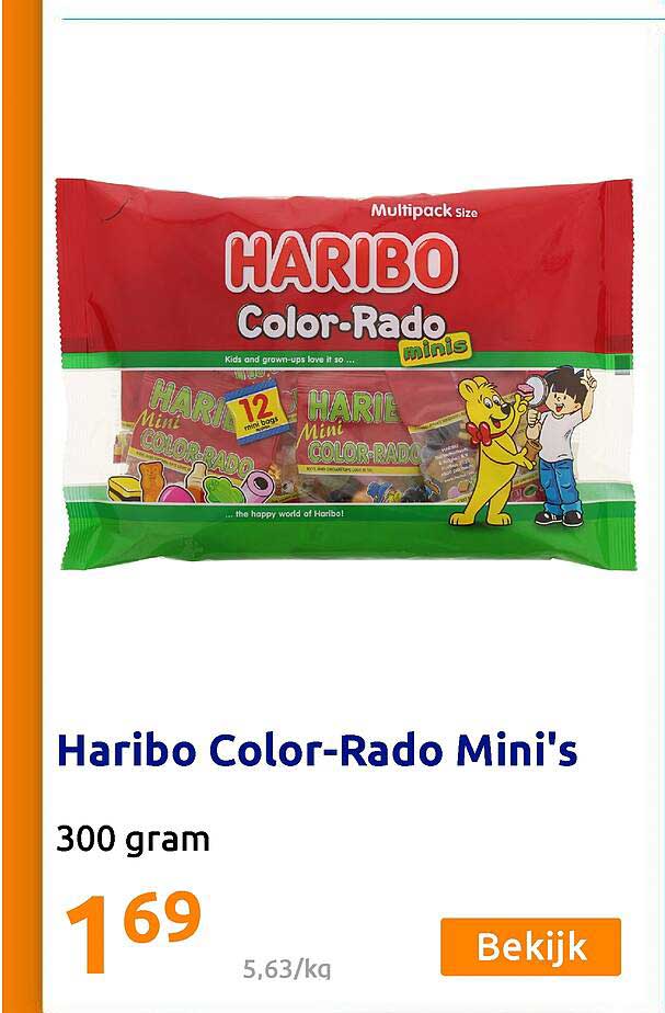 Haribo Color-Rado Mini's Aanbieding bij Action - 1Folders.nl