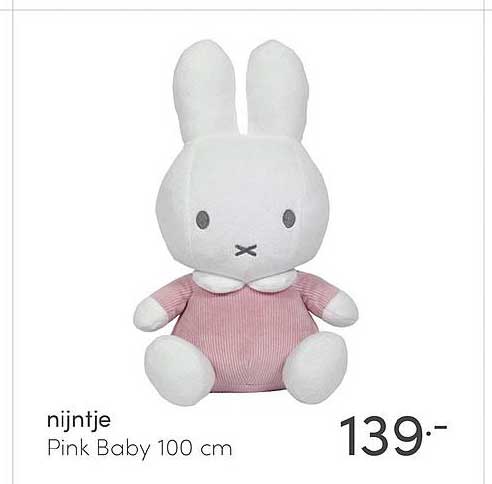 Nijntje Pink Baby 100 Cm Aanbieding bij Baby & Tiener - 1Folders.nl