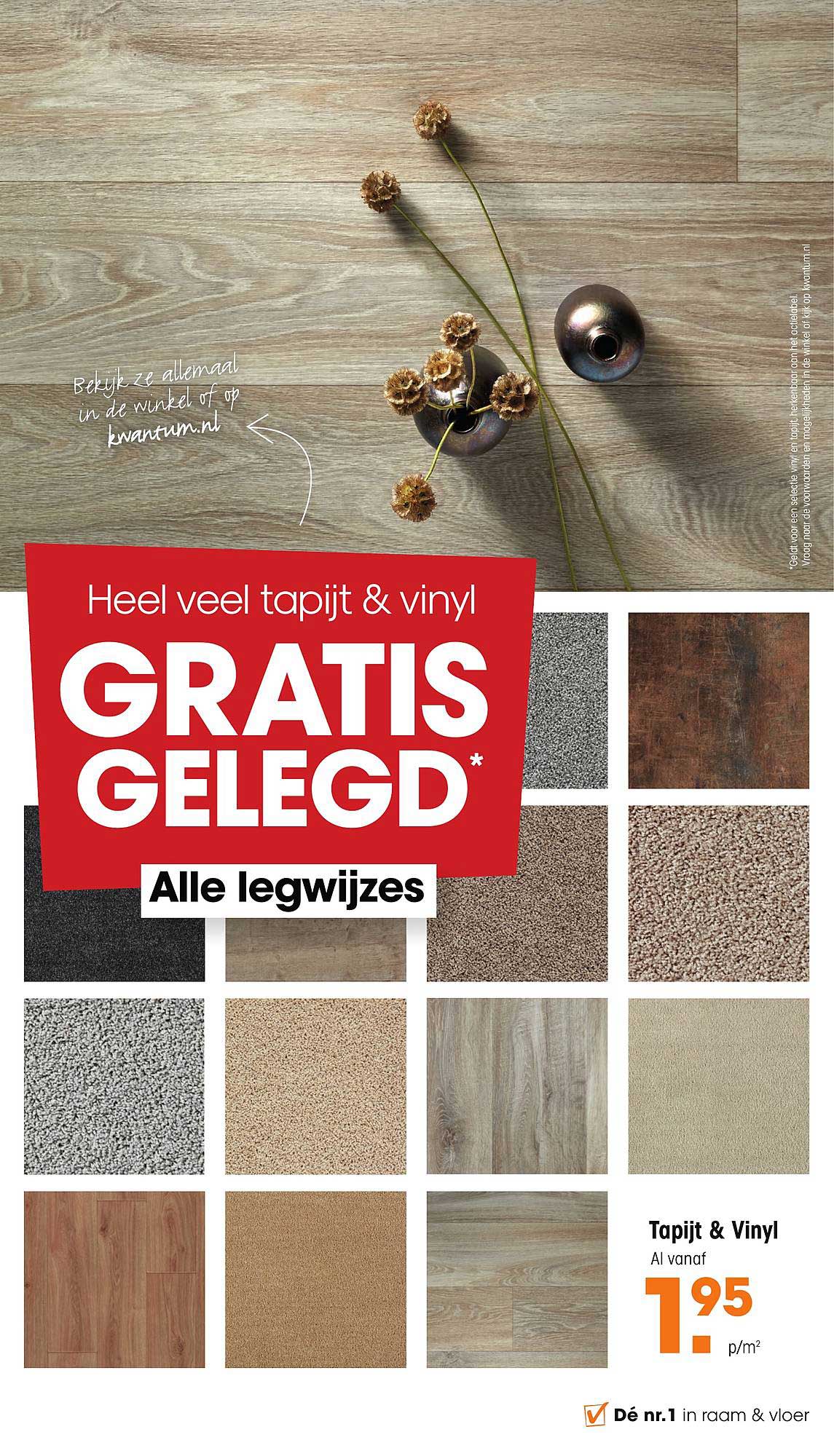 Tapijt & Vinyl Aanbieding bij Kwantum - 1Folders.nl