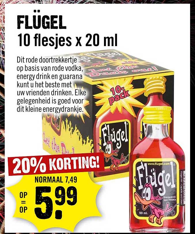 Flugel 10 Flesjes X 20 Ml Aanbieding bij Dirck III - 1Folders.nl