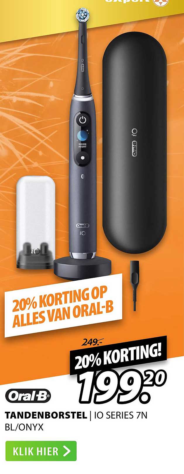 Oral-B Tandenborstel | IO Series 7N BL-ONYX 20% Korting Aanbieding bij Expert - 1Folders.nl
