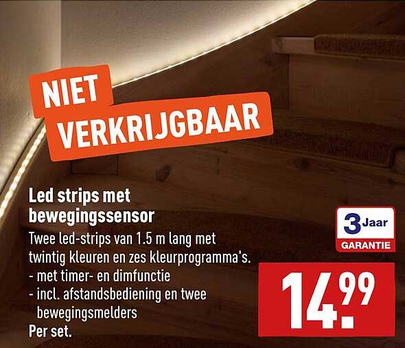 Led Strips Met Bewegingssensor Aanbieding bij ALDI - 1Folders.nl